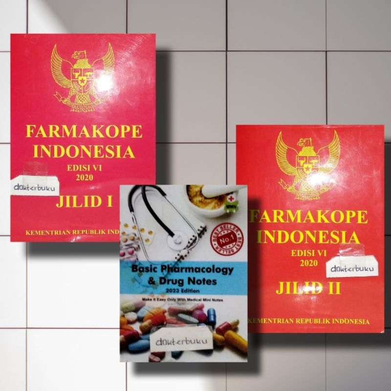 Jual PAKET 3 BUKU ( FI 6, FI6 ) FARMAKOPE INDONESIA EDISI VI 2020 JILID I & JILID II + BASIC ...