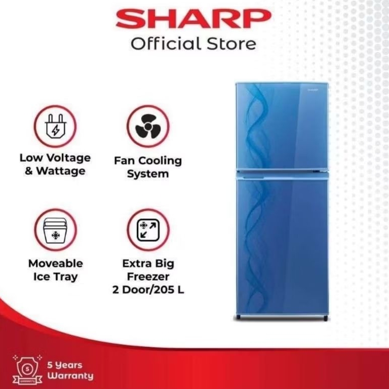 Jual KULKAS SHARP 2 PINTU TANPA BUNGA ES BARU BERGARANSI RESMI | Shopee ...