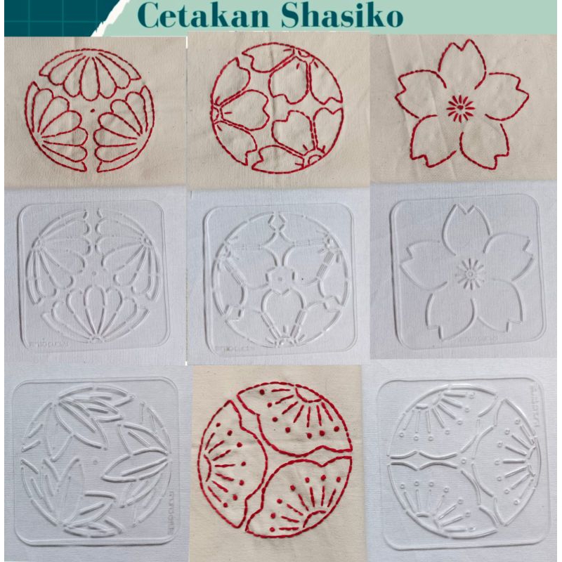 Jual sashiko template akrilik bordir jepang motif 4 | Shopee Indonesia