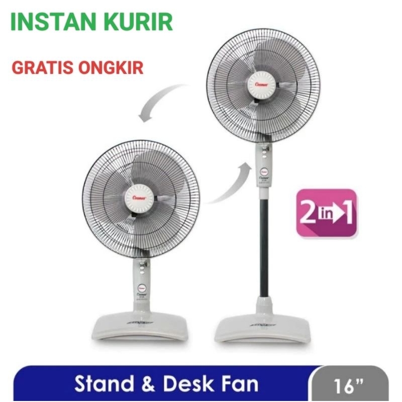 Jual KIPAS ANGIN COSMOS TWINO 2 IN 1 STAND FAN + DESK FAN / KIPAS ...