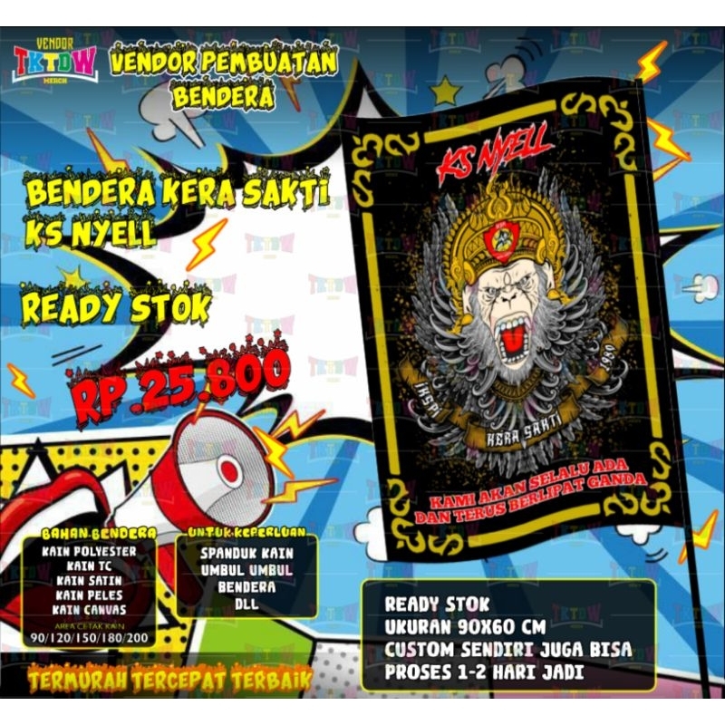 Jual BENDERA IKSPI READY STOK DAN CUSTOM ( KS NYELL ) | Shopee Indonesia