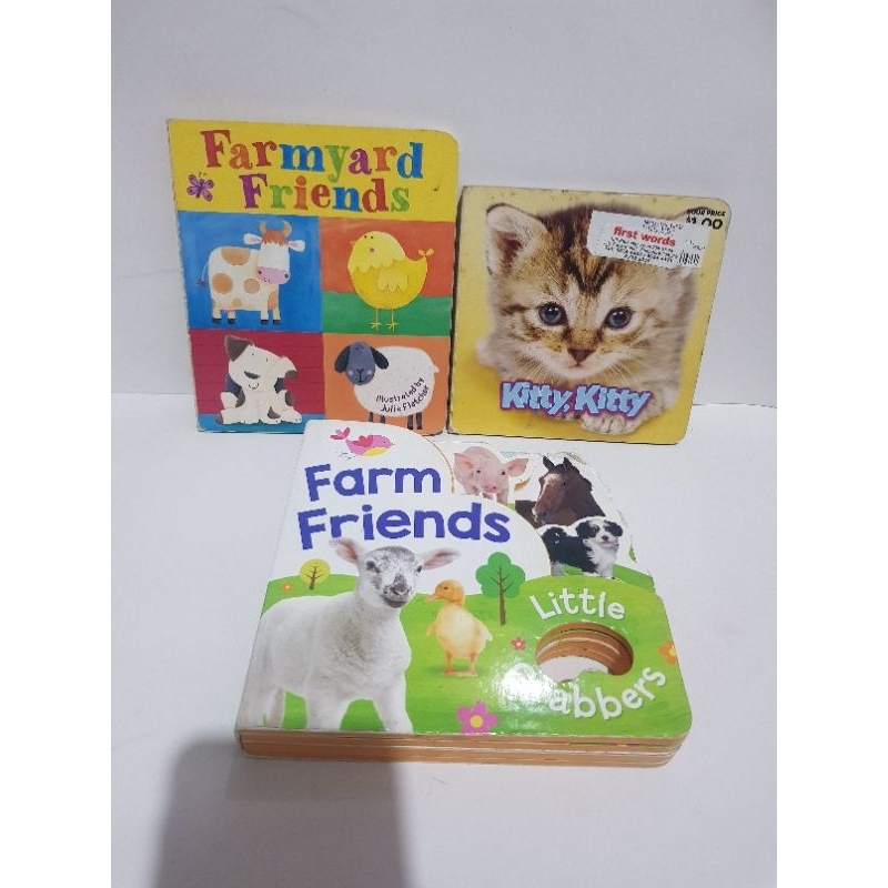 Jual hardbook boardbook book buku edukasi bayi balita farmyard friends kitty farm friends ...