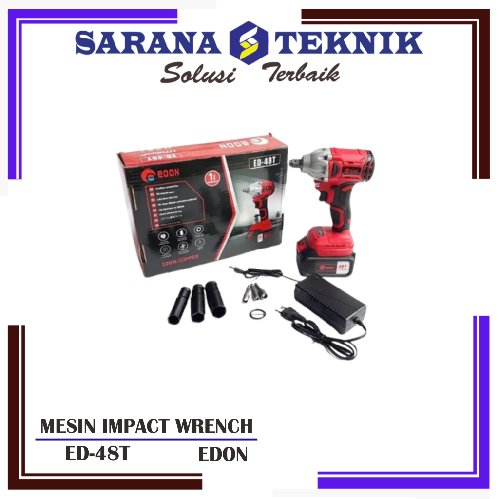 Jual MESIN BOR IMPACT WRENCH / BOR BUKA BAUT MOBIL EDON ED-48T | Shopee ...