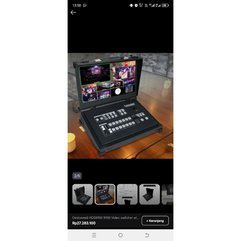Jual Devicewell HDS9106 9106 Video switcher with monitor 6 SSS ( SECOND ) | Shopee Indonesia