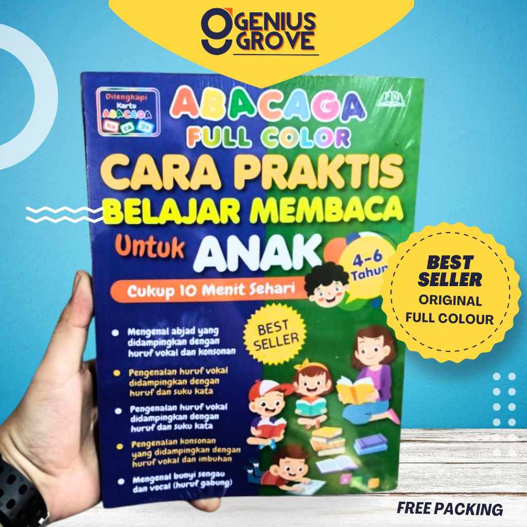 Jual [Genius Grove] Abacaga Buku Cara Praktis Belajar Membaca Untuk ...