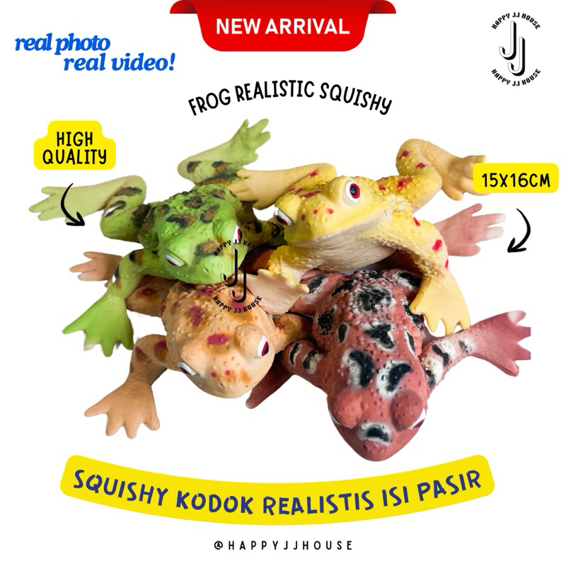 Jual [HAPPYJJ]SQUISHY KODOK REALISTIS ISI PASIR - FROG SQUISHY - STRESS RELIEF TOYS | Shopee ...