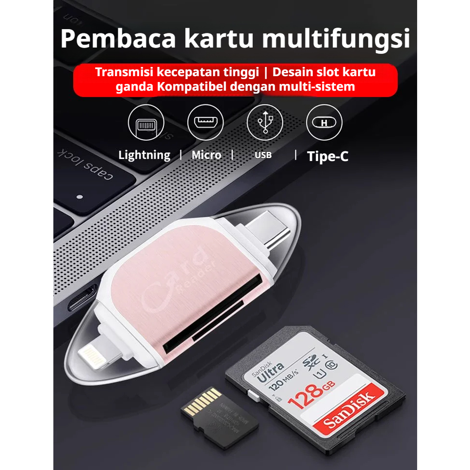 Jual Pembaca kartu multifungsi Pembaca kartu seluler R015 Konverter OTG ...