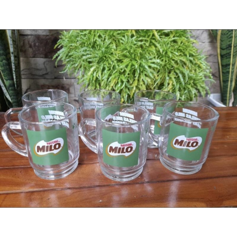 Jual SATUAN 1 gelas kaca Milo /cangkir kopi unik | Shopee Indonesia