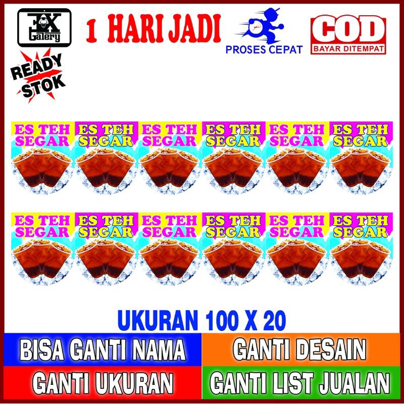 Jual RENDA ES TEH, BANNER ES TEH UKURAN 150 X 30 | Shopee Indonesia
