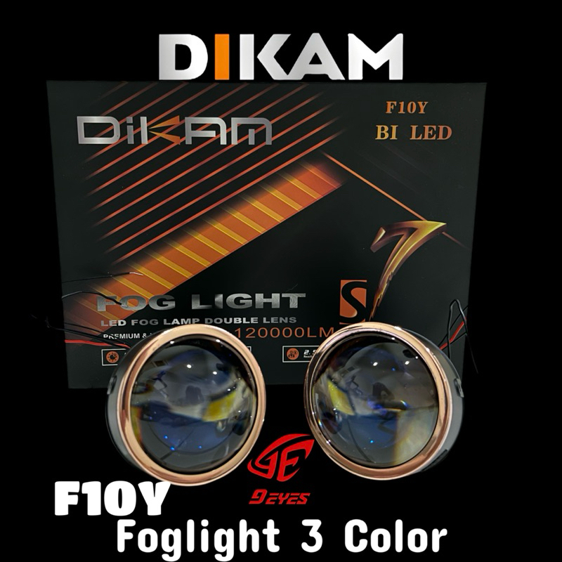Jual DIKAM F10Y Foglamp Projector 3 Colors Bluelens | Shopee Indonesia