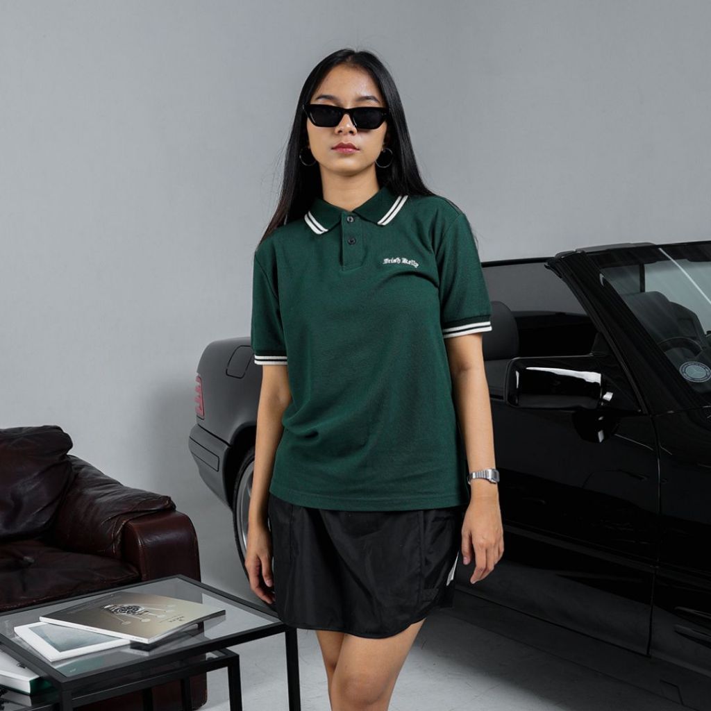 Jual IRISH KELLY Polo Shirt Night Green Oatmeal | Shopee Indonesia