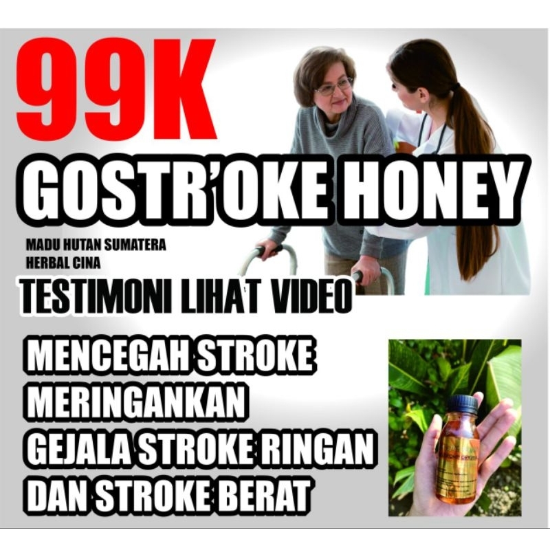 Jual Gostr'oke honey madu herbal untuk mencegah dan mengobati stroke ringan dan stroke berat ...