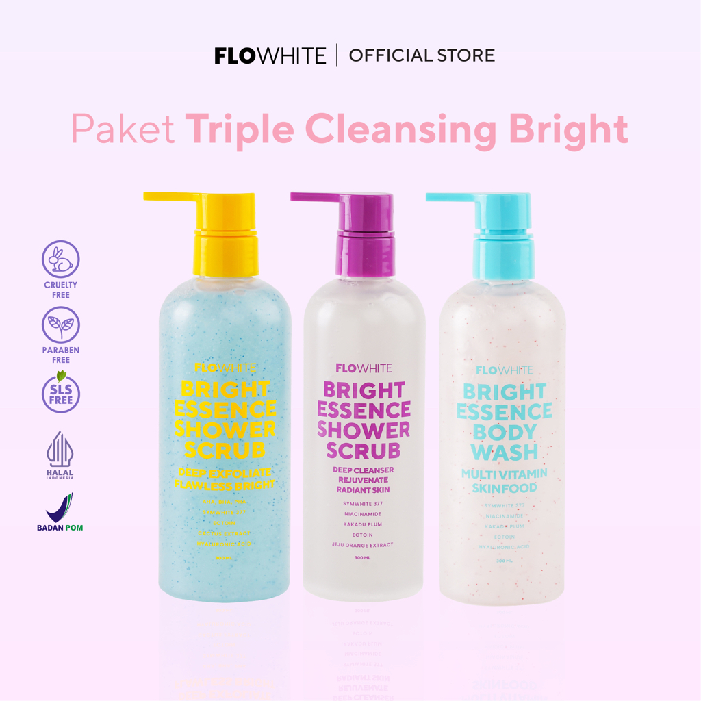 Jual FLOWHITE Paket Triple Cleansing Bright Skin | Shopee Indonesia