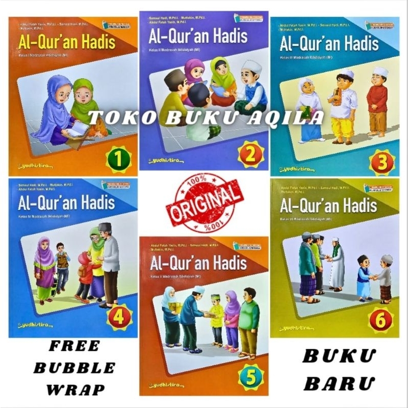 Jual Buku Al Quran Hadis Kelas 1 2 3 4 5 6 MI Yudhistira Kurikulum Merdeka KM Alquran Hadis ...