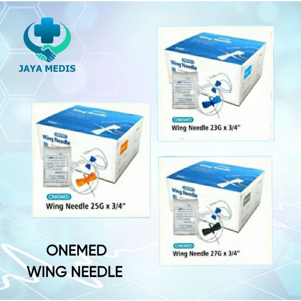 Jual COD PER BOX WING NEEDLE ONEMED 23G 25G 27G Box isi 100pcs | Shopee Indonesia