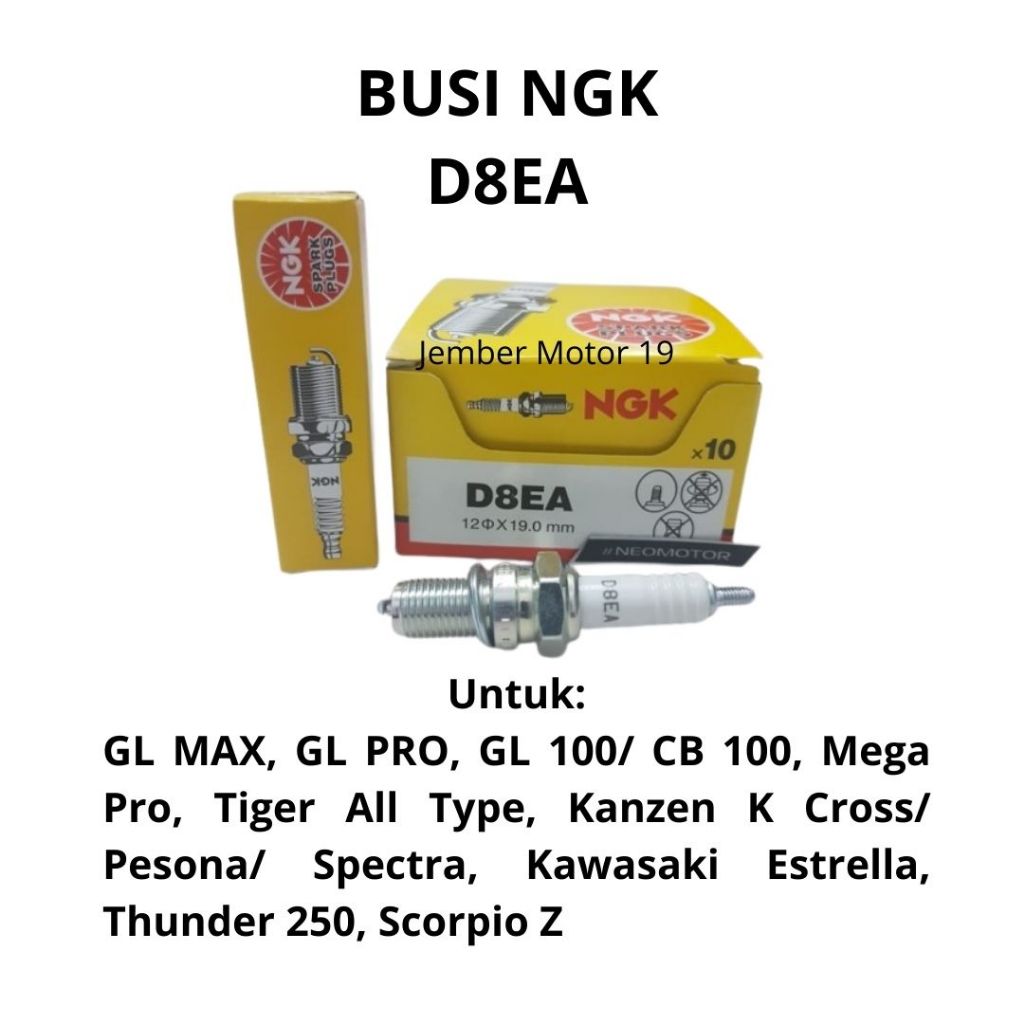 Jual BUSI MOTOR NGK D8EA ORIGINAL (TIGER, GL PRO, MEGA PRO) | Shopee Indonesia