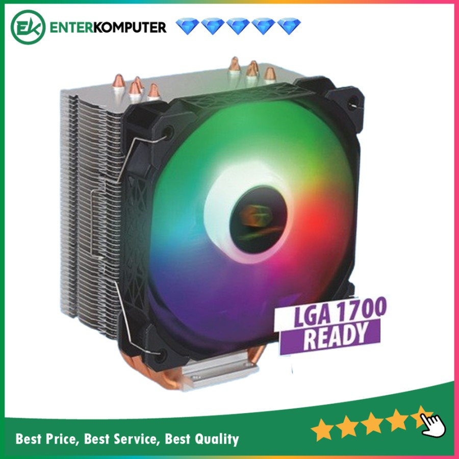 Jual CUBE GAMING BREEZE Single CPU Cooler - Single Fan 12CM ARGB - 4 ...