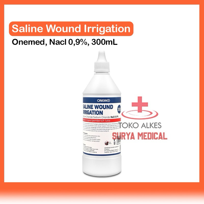 Jual ONEMED Saline Wound Irrigation Semprot 300ml ( NaCl 0.9% ) Cairan Irigasi/Pembersih Luka ...