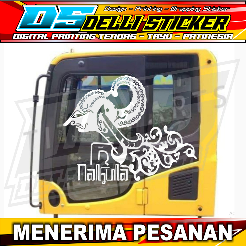 Jual Stiker Cutting Nyala Kaca Samping Excavator - Stiker Cut Gambar ...
