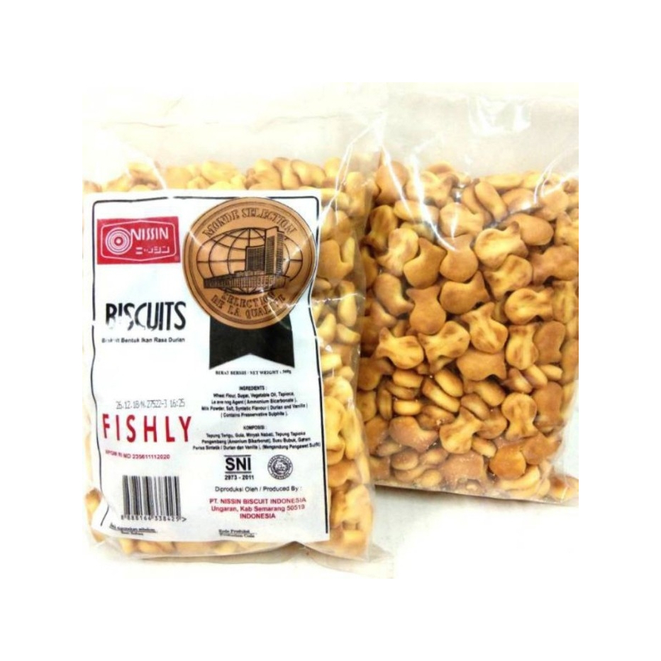 Jual Nissin BIskuit Fishly Biskuit Bentuk Ikan Rasa Durian 285 gr ...