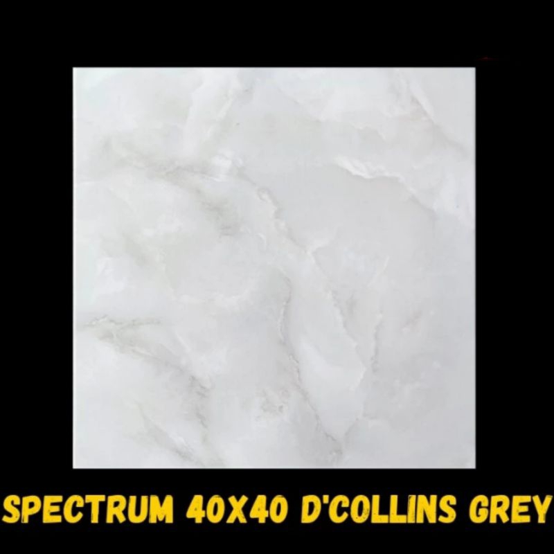 Jual {ONGKIR DILUAR APLIKASI} Keramik Lantai Glossy 40x40 d'COLLIN GREY ...
