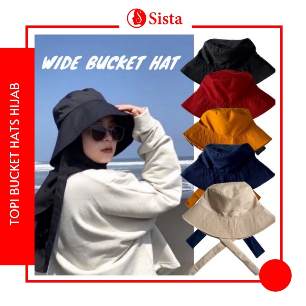 Jual Topi Bucket Hats Hijab / Topi Bucket Kekinian Bahan Kanvas ...