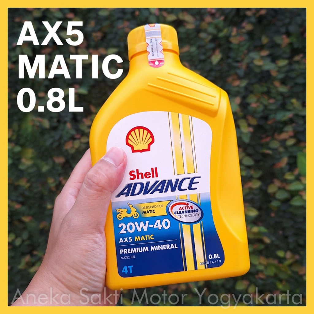 Jual SHELL Advance AX5 matic 0.8L 20W-40 oli mesin | Shopee Indonesia