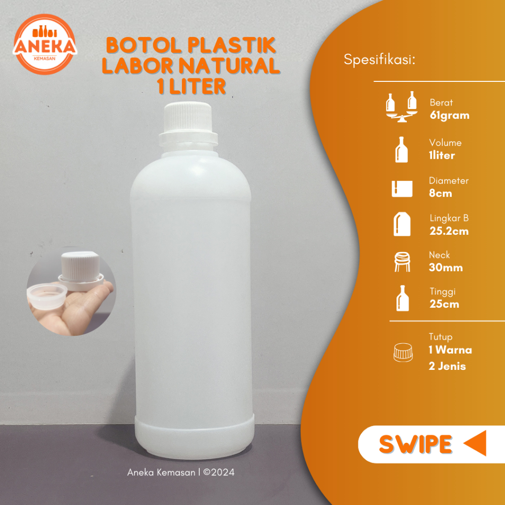 Jual Botol labor agro 1 liter Tinggi / botol pupuk 1 ltr / hdpe 1 L Botol Natural 1liter Botol ...
