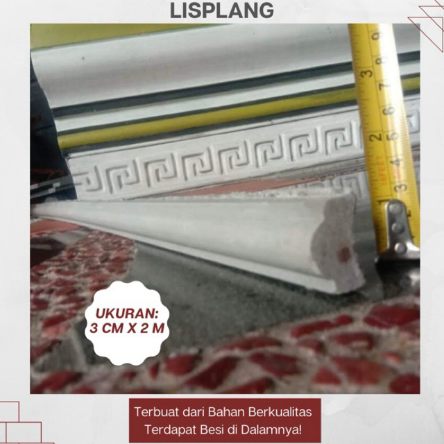 Jual Lisplang 3cm x 2m/ lisplang beton, lisplang, lisplang minimalis ...