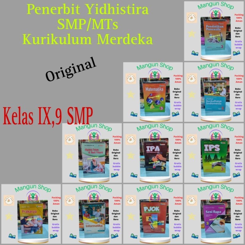Jual Buku Paket SMP/Mts Kelas IX.9 Kurikulum Merdeka ( Yudhistira ...