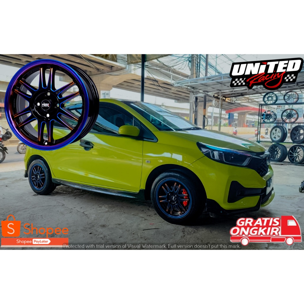 Jual VELG MOBIL BRIO SIRION RING 15 HSR BOROKO BLY01 RAINBOW R15 PELEK RACING LUBANG 4X100 ...