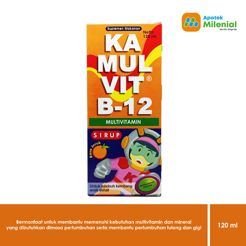 Jual Kamulvit B12 Sirup 120 ml / Untuk Tumbuh Kembang Anak Sehat ...