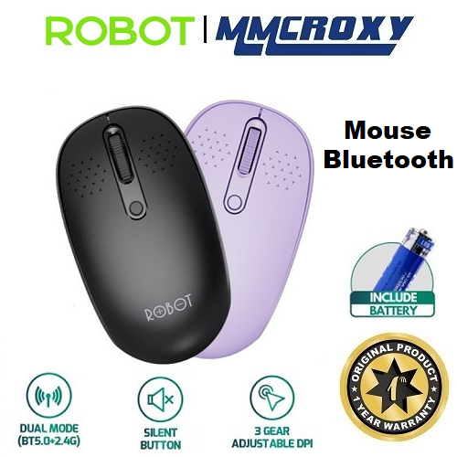 Jual Robot M360 Mouse Multi-Device Bluetooth+2.4G Wireless Mouse Silent ...