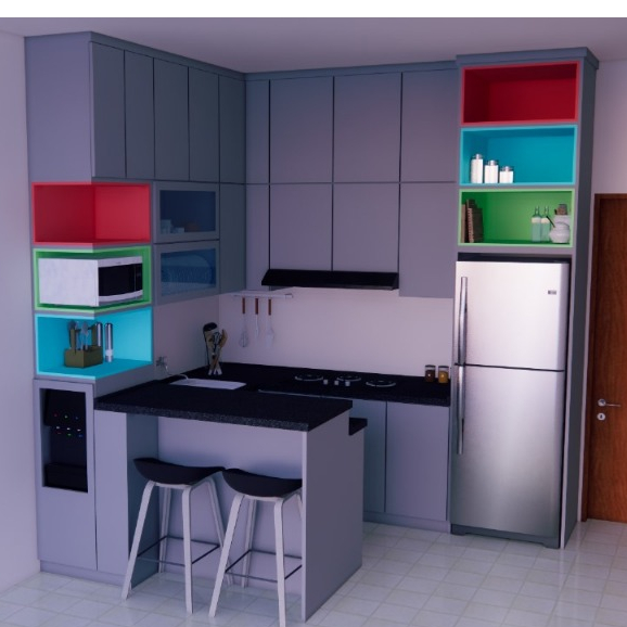 Jual Kitchen Set HPL Plywood 18mm CARTA CUSTOM | Shopee Indonesia