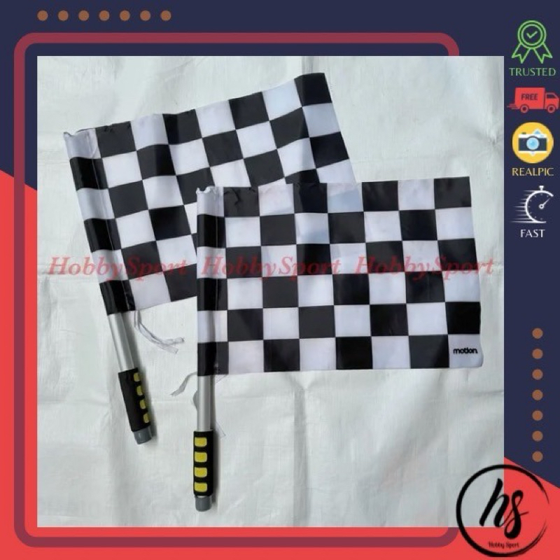 Jual Bendera Start Finish Motion Flag Catur Hitam Putih Lomba Balap ...