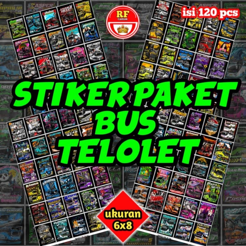 Jual STIKER BUS VIRAL ISI 120 PCS / STIKER BUS ARTIS / STIKER BUS ...