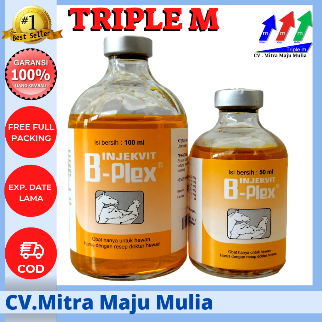 Jual INJEKVIT B PLEX VITAMIN B KOMPLEK 50 ml dan 100 ml MEDION Meningkatkan Produktifitas dan ...