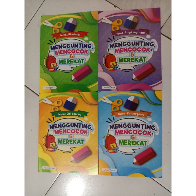 Jual 4 PAKET BUKU MENGGUNTING,MENCOCOK&MERRKAT | Shopee Indonesia