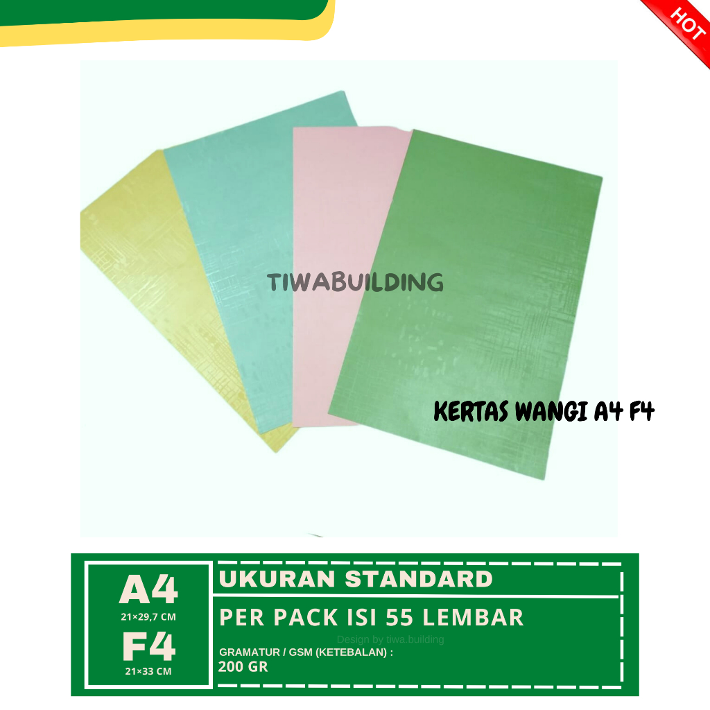 Jual KERTAS WANGI/KERTAS UNDANGAN A4 F4 PERPACK ISI 55 LEMBAR | Shopee ...