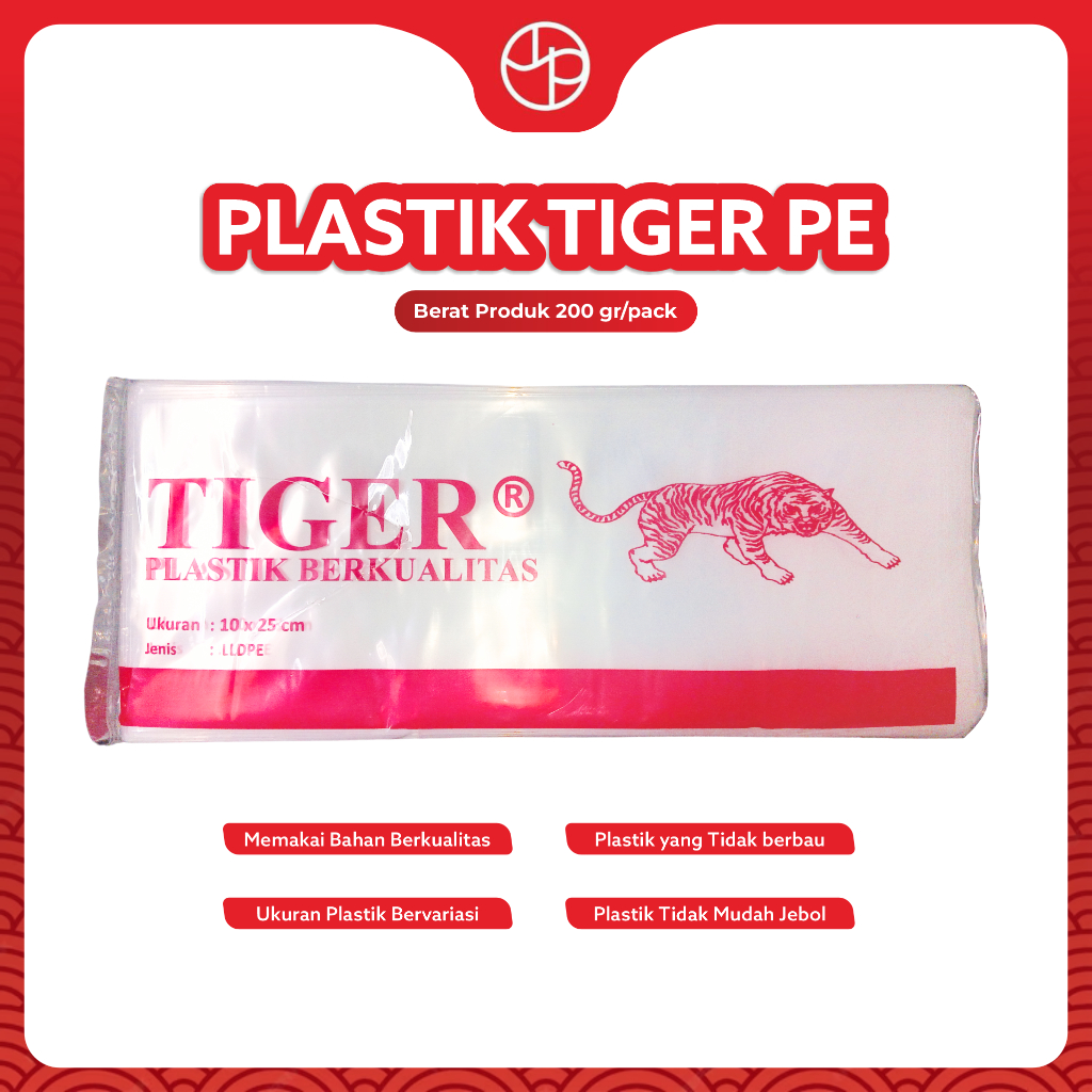 Jual Plastik Pembungkus PE Cap Tiger Transparan Kuat Tidak Mudah Sobek ...