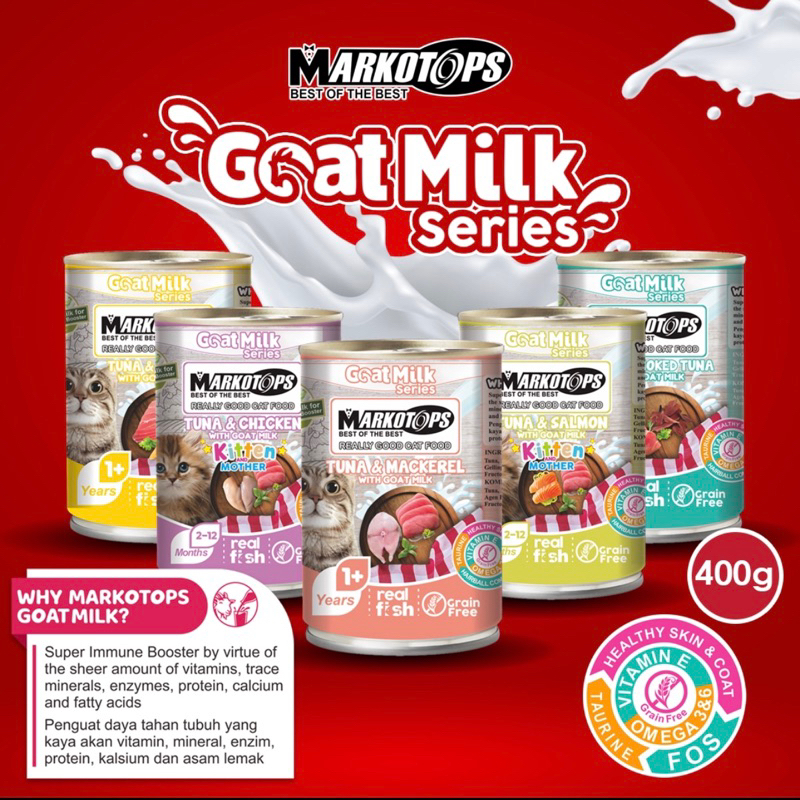 Jual MARKOTOP KALENG GOAT MILK SERIES 400GR | Shopee Indonesia