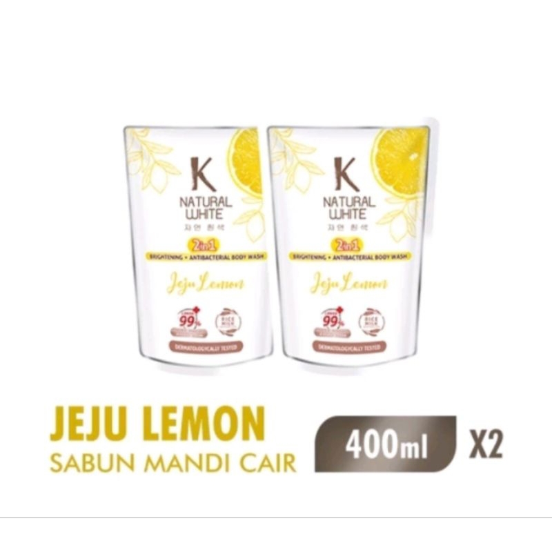 Jual K Natural White Jeju Lemon 2 in 1 2x400ml | Shopee Indonesia