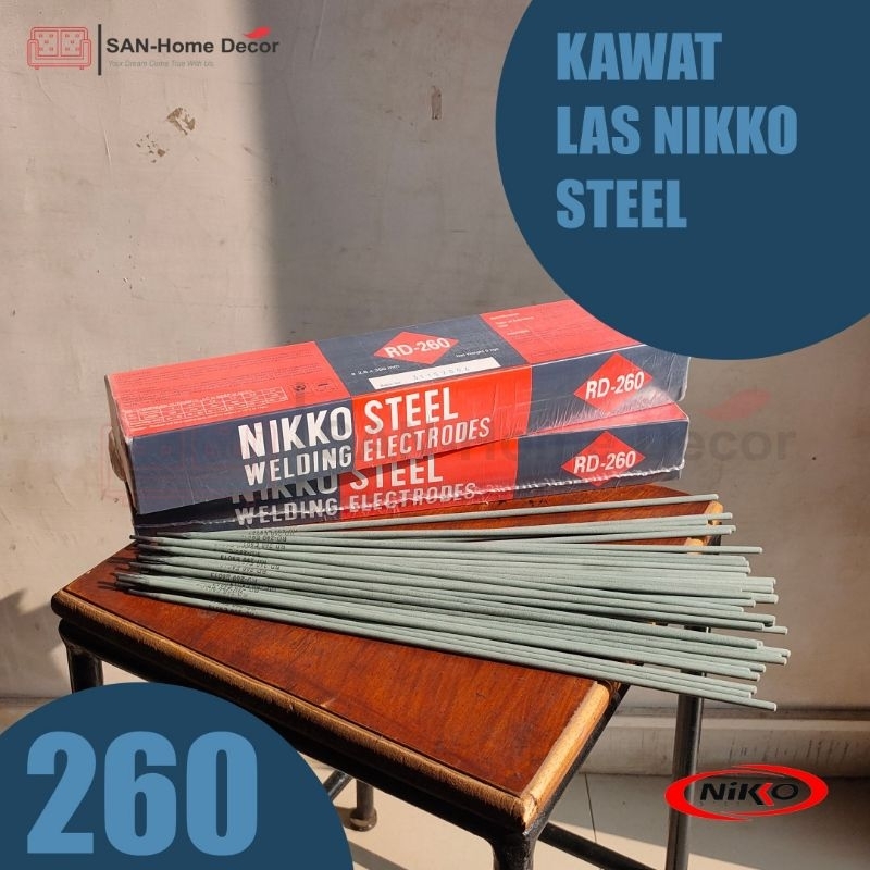 Jual KAWAT LAS LISTRIK RD 260 2.6MM (1KG) KAWAT LAS BESI NIKKO STEEL TERMURAH!! | Shopee Indonesia