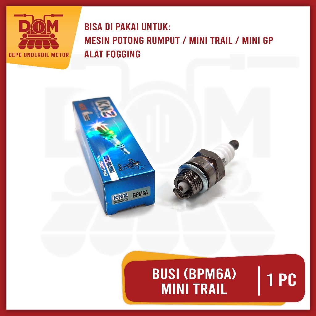 Jual Busi Potong Rumput PANJANG BPM6A (KNZ) Spark Plug Mini Trail Mesin ...