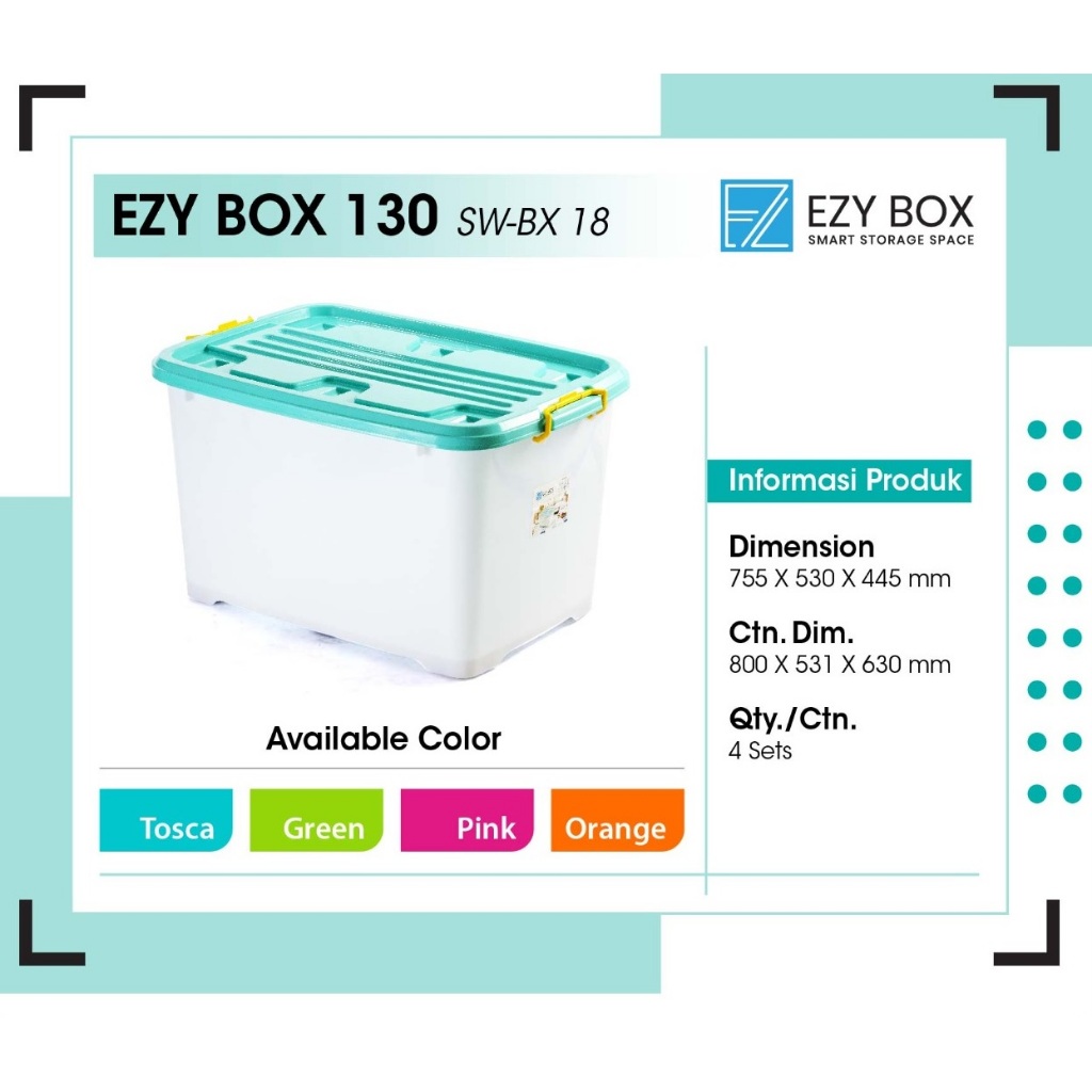 Jual CONTAINER BOX EZY 10-15-30-45-52-75-82-95-130-150 LITER KONTAINER ...