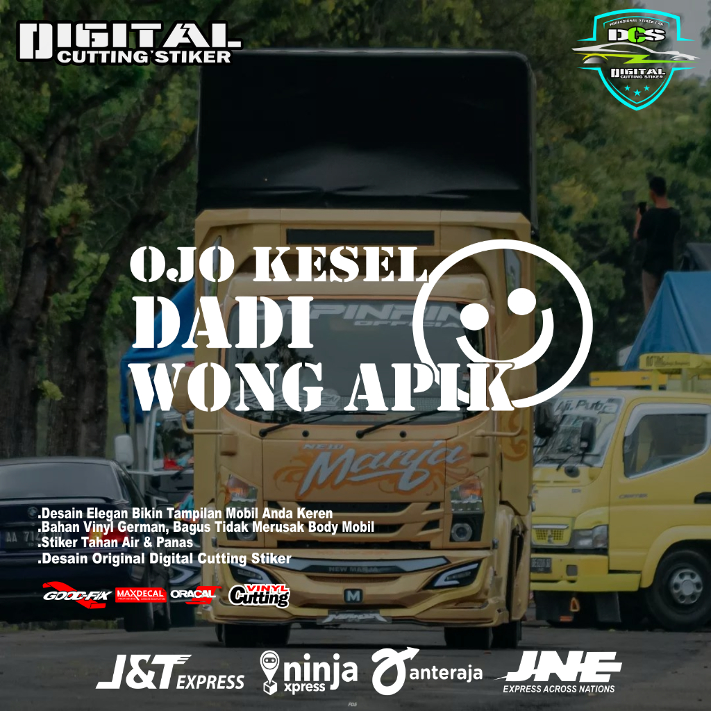 Jual Stiker kata kata ojo kesel dadi wong apik kaca mobil pickup truk ...
