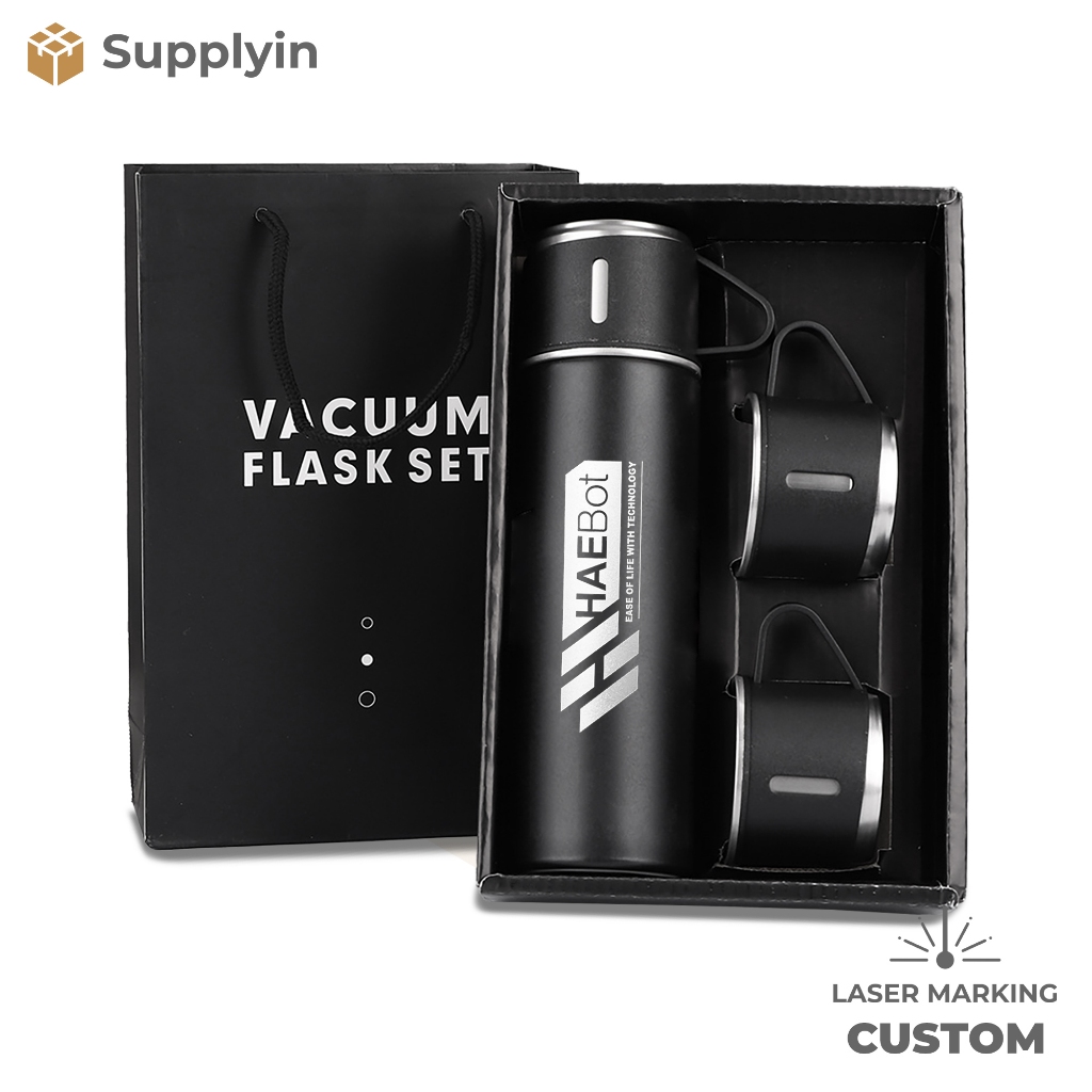 Jual Tumbler Set Custom Termos Sultan Vacuum Flask 3 in 1 Stainless ...