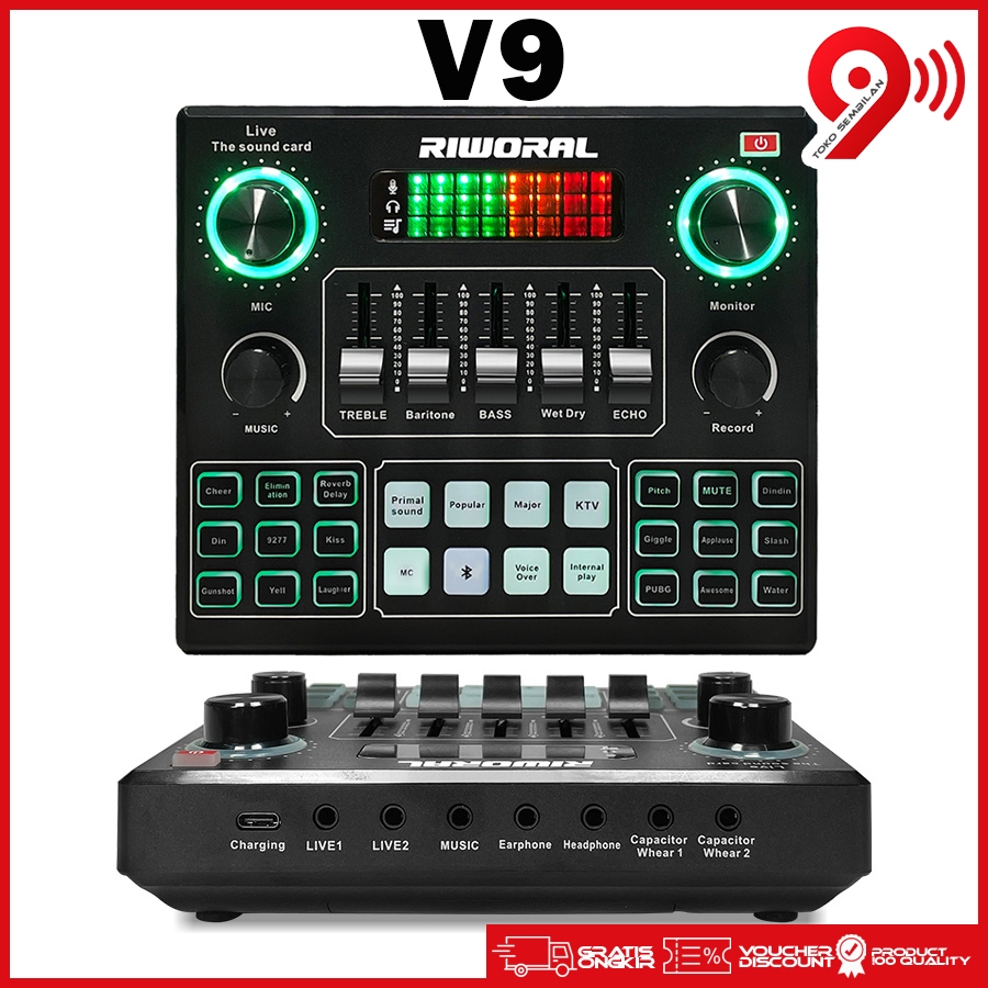 Jual V9 Sound Card Audio Interface External USB Live Broadcast ...