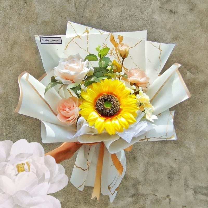 Jual craftic project | KOREAN BOUQUET BUKET BUCKET BUNGA MATAHARI BUKET ...