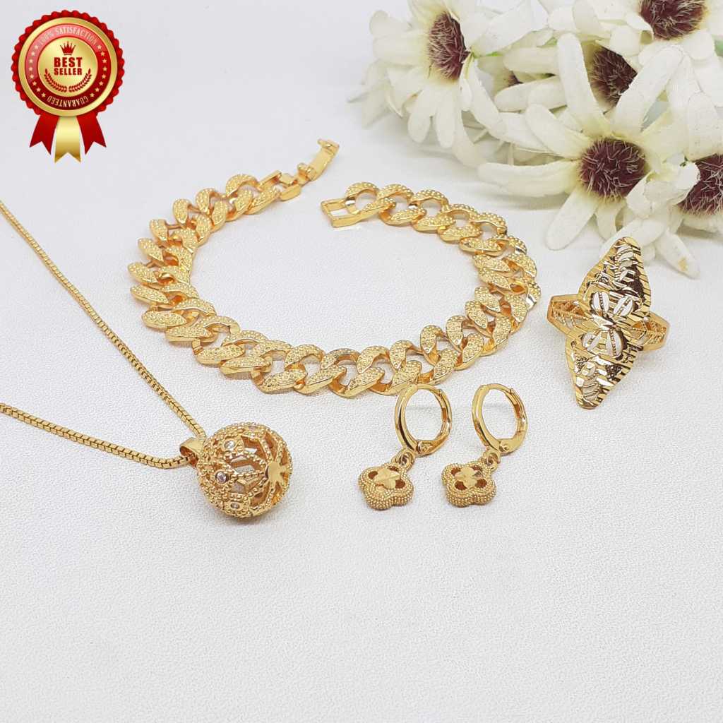 Jual mytitanium-set xuping lapis emas model kekinian wanita dewasa kwalitas terbaik C73 | Shopee ...